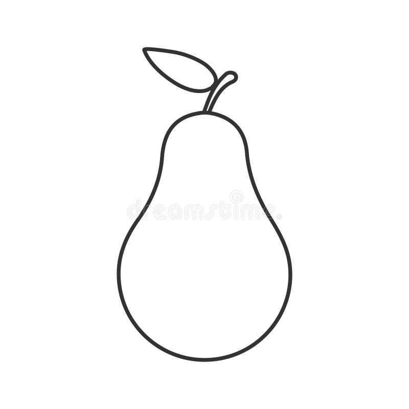 Pear line art stock vector. Illustration of line, nutrition - 92959735