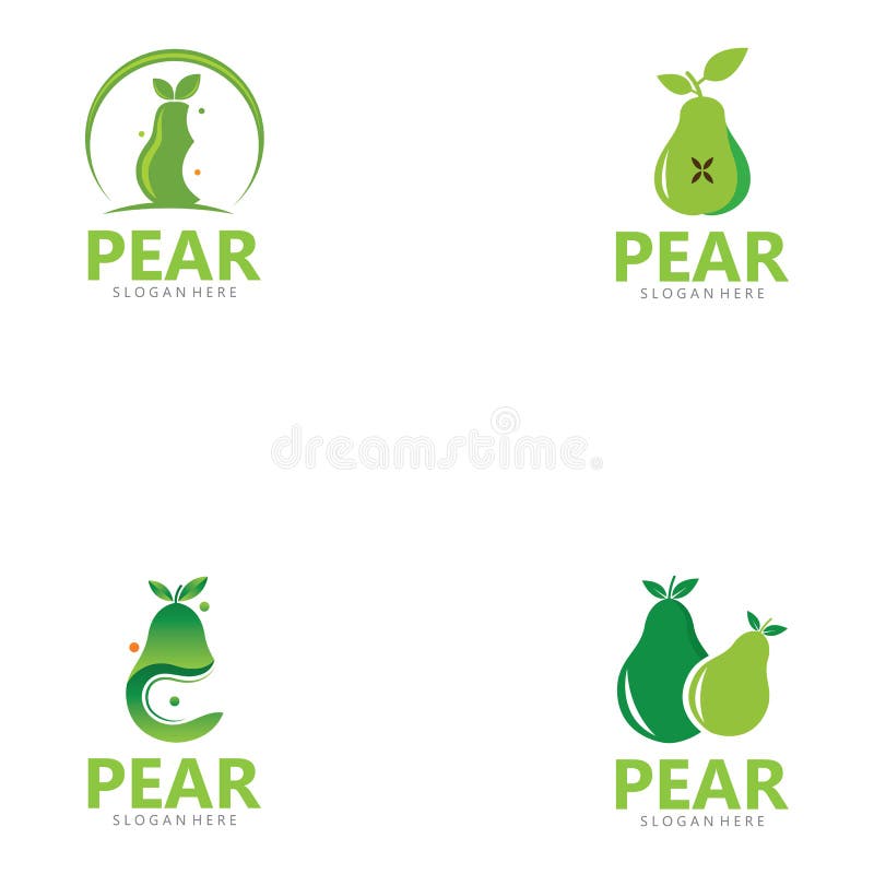 Pear Logo Images Illustration Design Icon. Stock Vector - Illustration ...