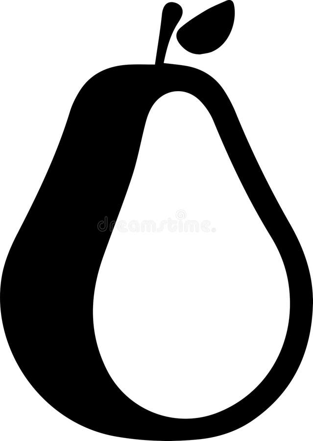 Pear Logo Monochrome Design Style Stock Vector - Illustration of ...