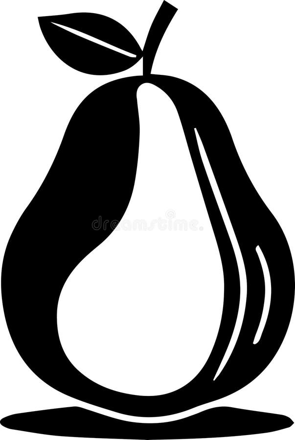 Pear Logo Monochrome Design Style Stock Vector - Illustration of ...