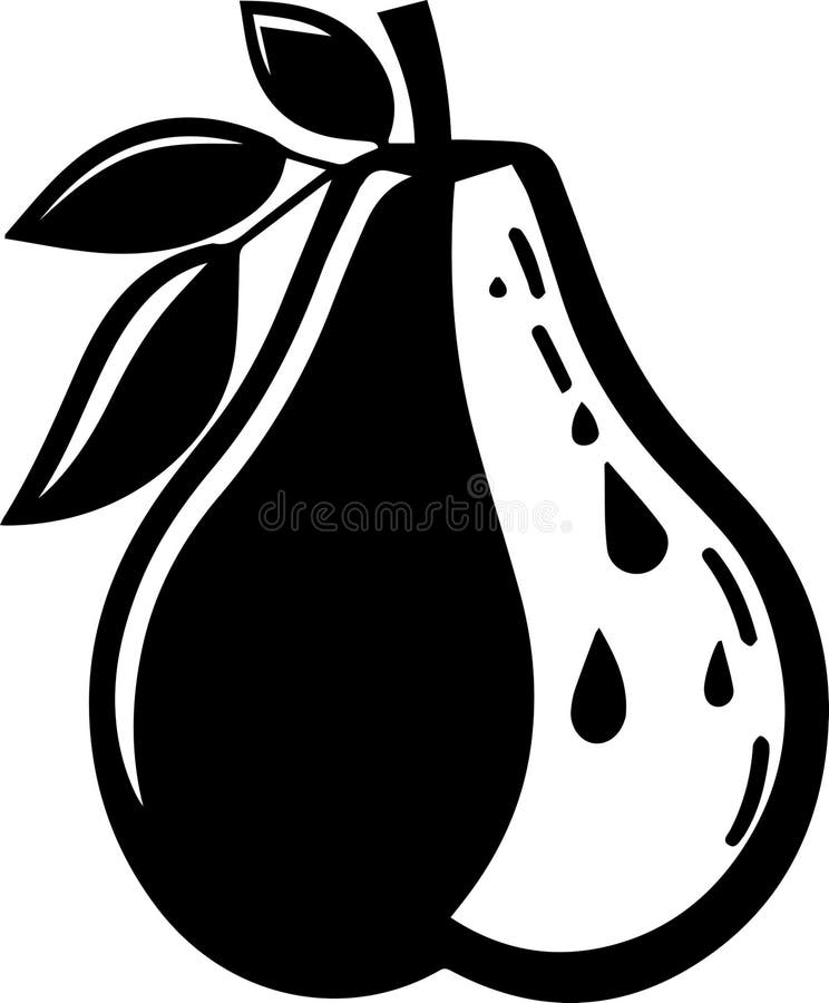 Pear Logo Monochrome Design Style Stock Vector - Illustration of icon ...