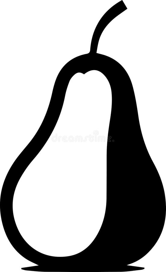 Pear Logo Monochrome Design Style Stock Vector - Illustration of baked ...