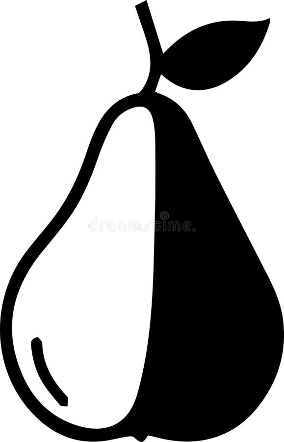 Pear Logo Monochrome Design Style Stock Vector - Illustration of fruits ...