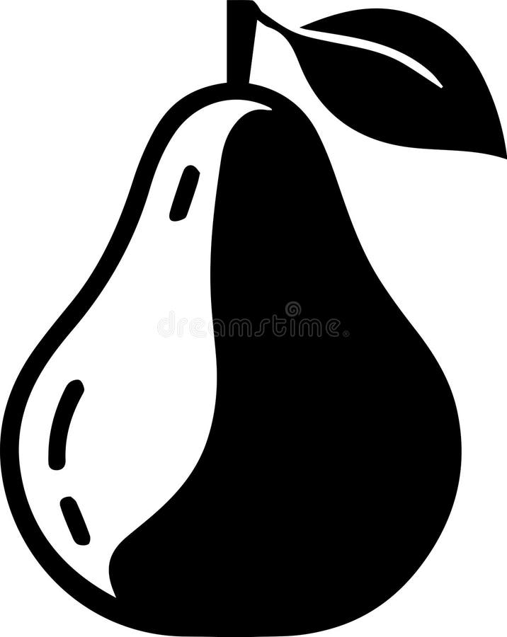 Pear Logo Monochrome Design Style Stock Vector - Illustration of yellow ...