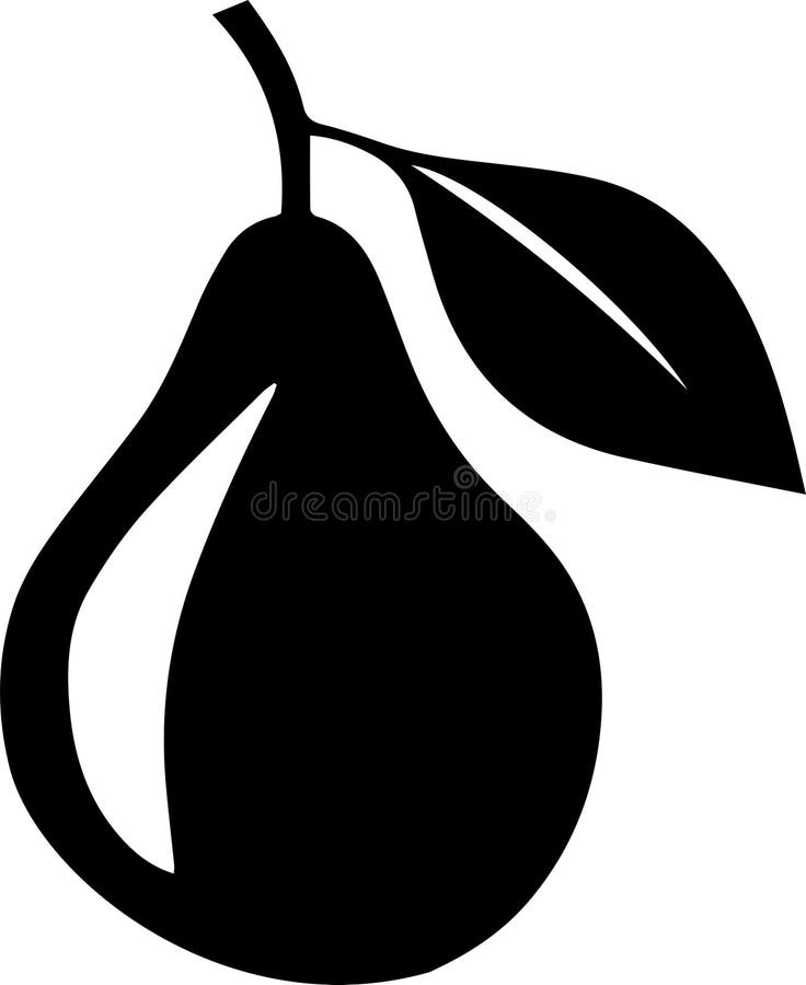 Pear Logo Monochrome Design Style Stock Vector - Illustration of canned ...