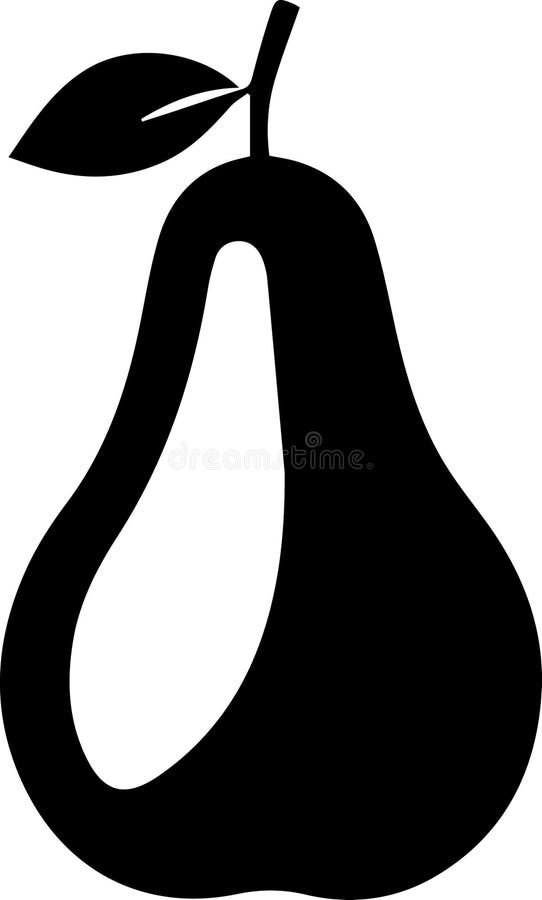 Pear Logo Monochrome Design Style Stock Vector - Illustration of ...