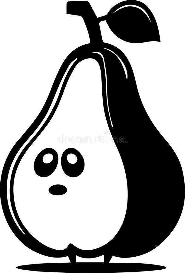 Pear Logo Monochrome Design Style Stock Vector - Illustration of sweet ...