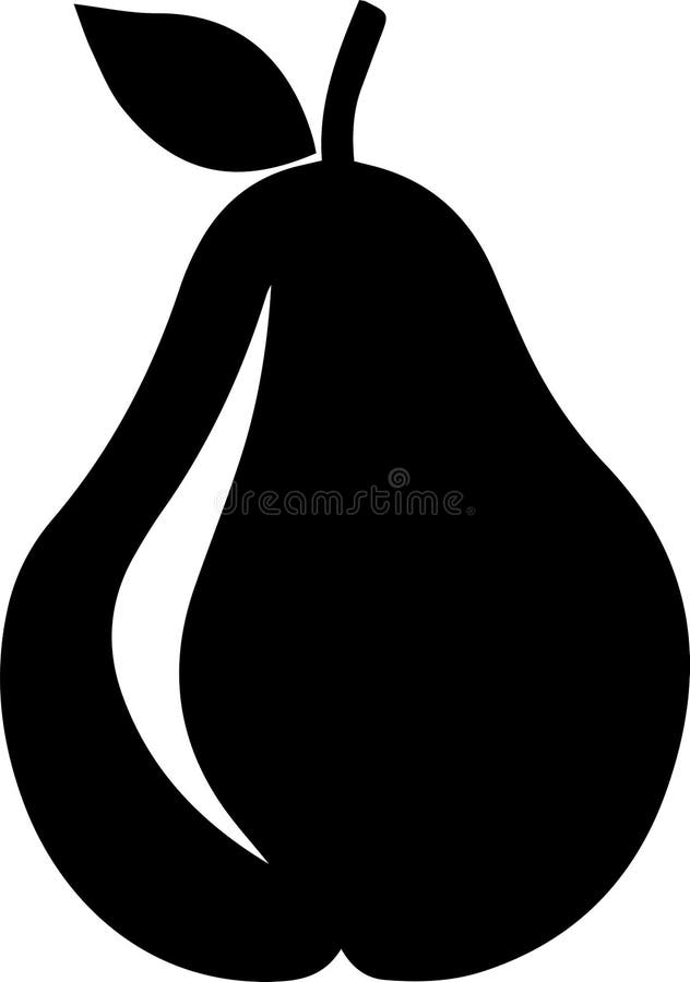 Pear Logo Monochrome Design Style Stock Vector - Illustration of fruit ...