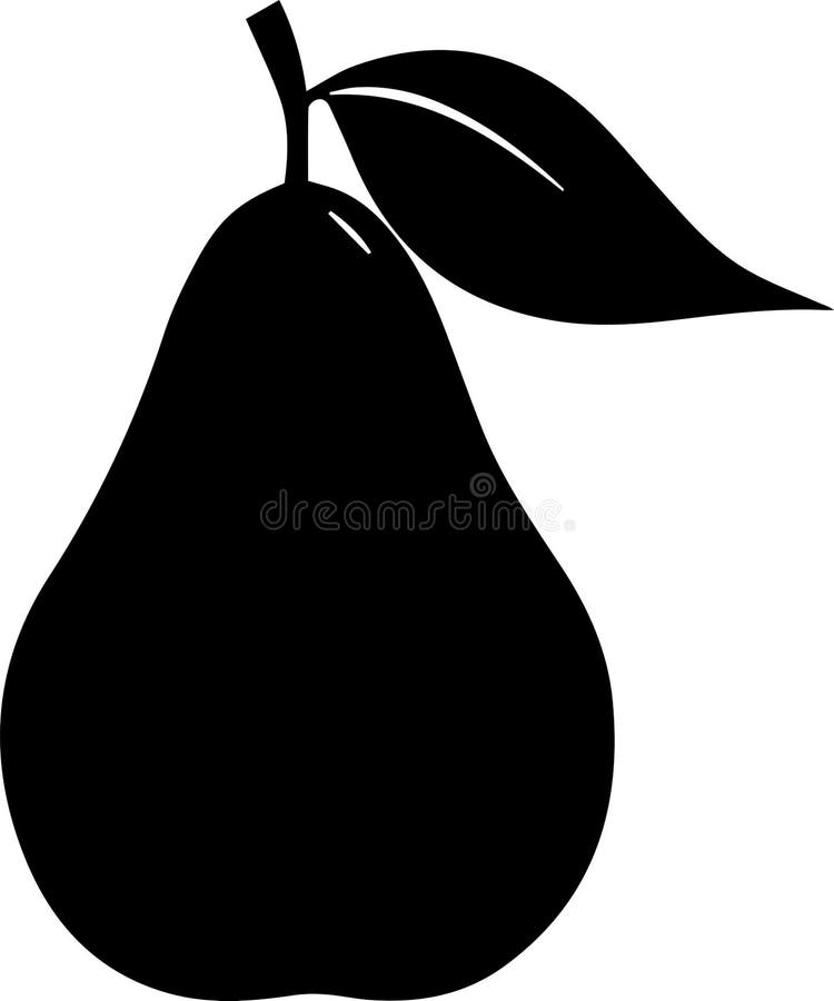 Pear Logo Monochrome Design Style Stock Vector - Illustration of logo ...