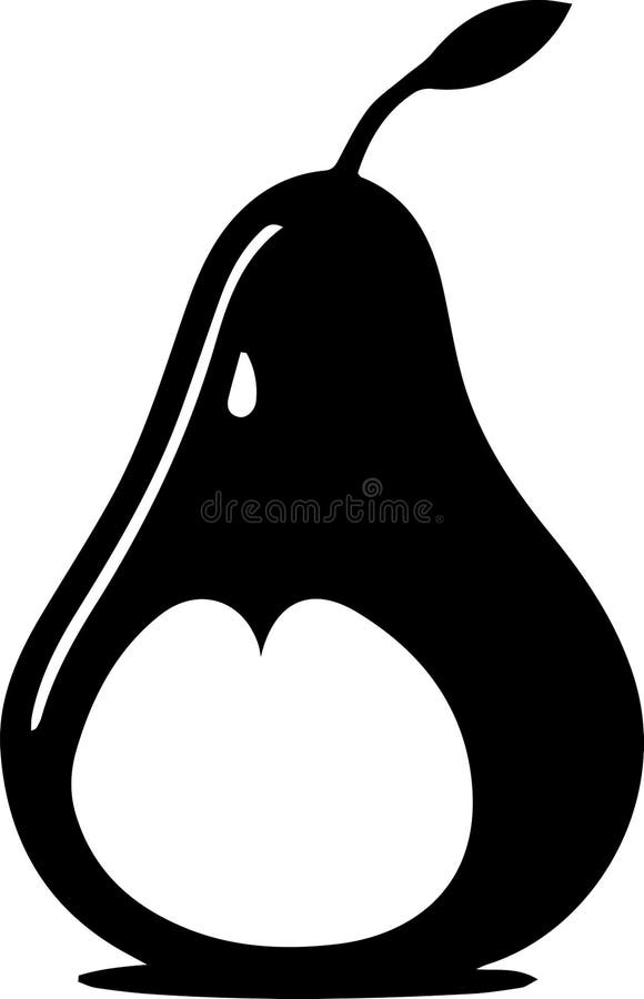 Pear Logo Monochrome Design Style Stock Vector - Illustration of baked ...