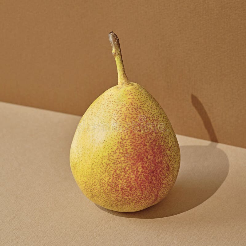 Pear with long shadow stock image. Image of organic - 127186537