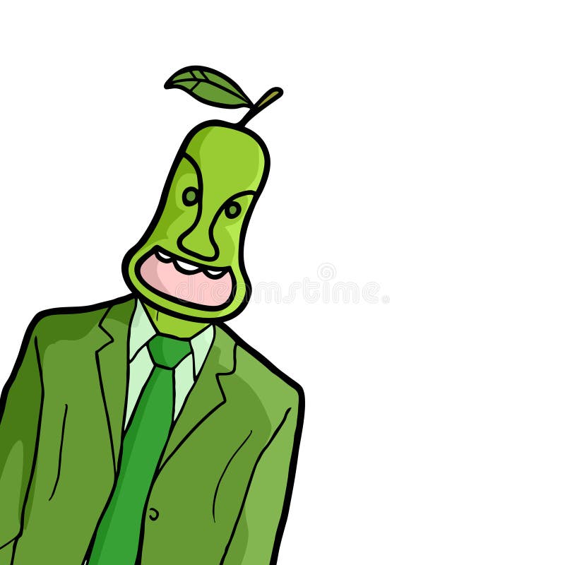 Pear man stock vector. Illustration of fellow, green - 44499533