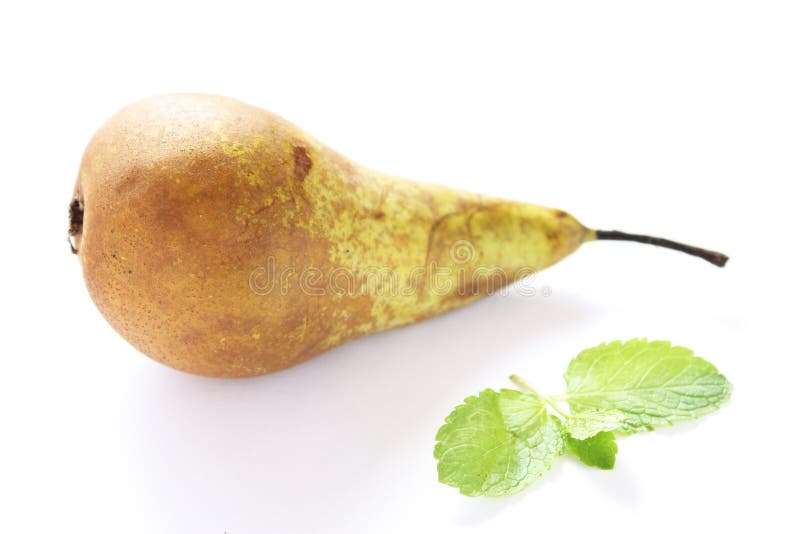 Pear with mint stock image. Image of organic, produce - 15222161