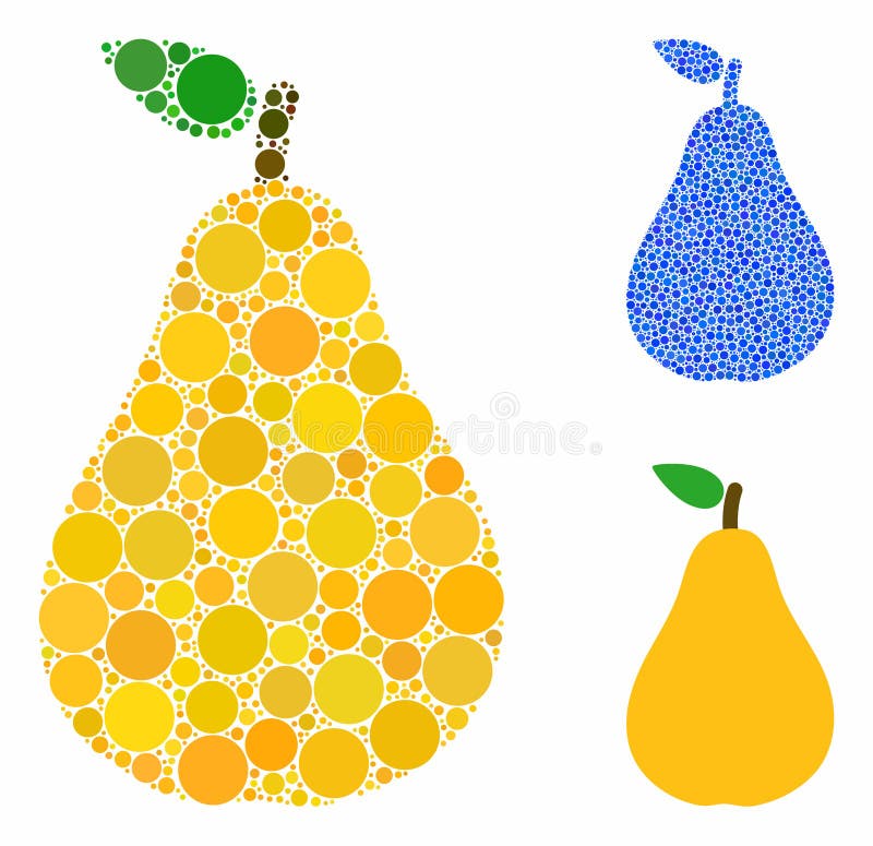 Pear Collage Icon of Halftone Circles Stock Vector - Illustration of ...