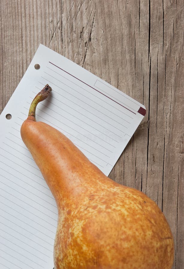 Pear and a note stock photo. Image of instrument, color - 133853438