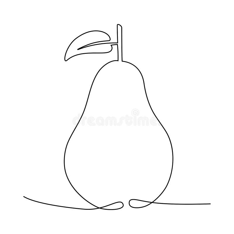 Continuous Line Drawing Pear Stock Illustrations – 233 Continuous Line ...