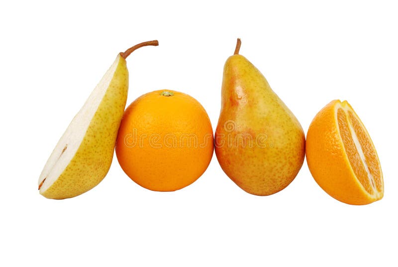 Pear and orange stock image. Image of round, half, separately - 17831149