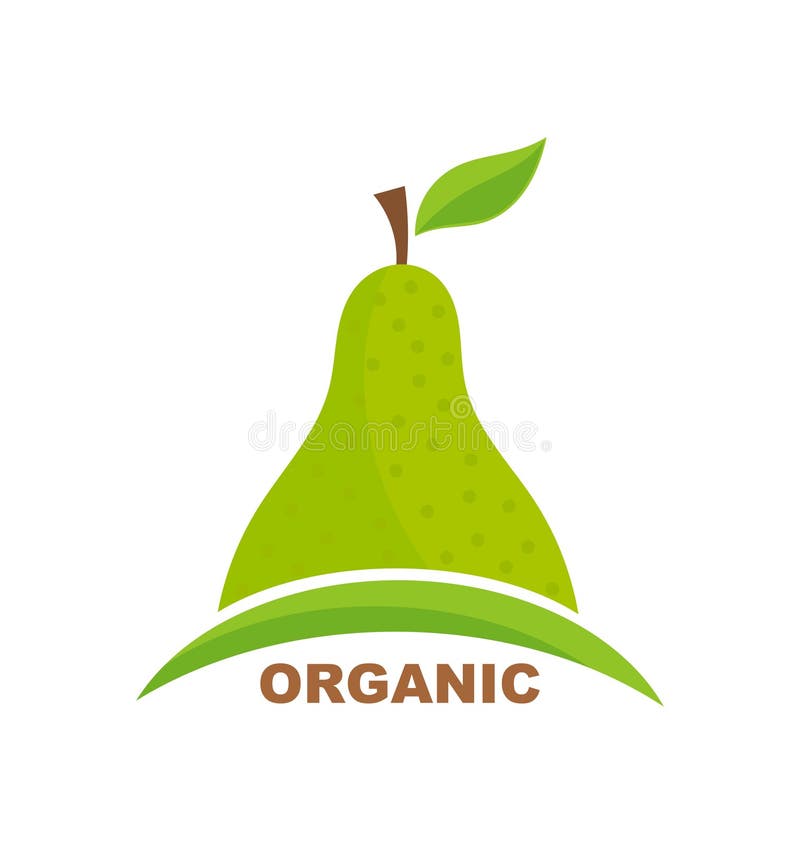 Pear organic symbol stock vector. Illustration of season - 81411121