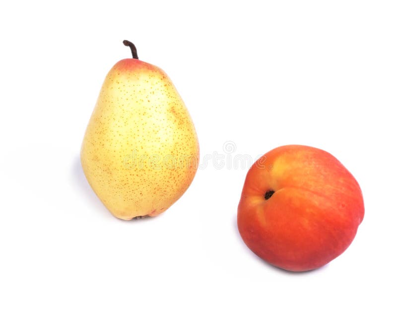 Pear and peach stock photo. Image of green, peach, healthy - 195925492