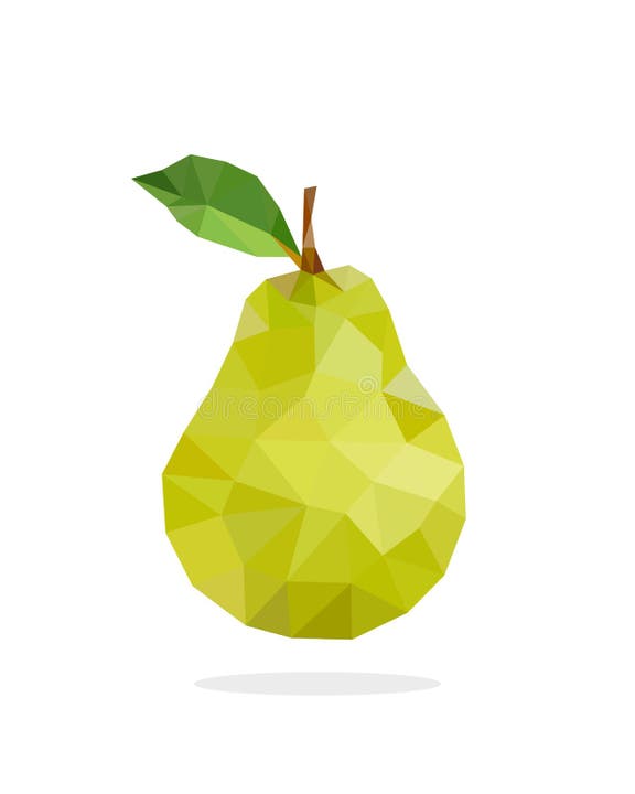 Pear Polygon Art Image. Vector Illustration Stock Vector - Illustration ...