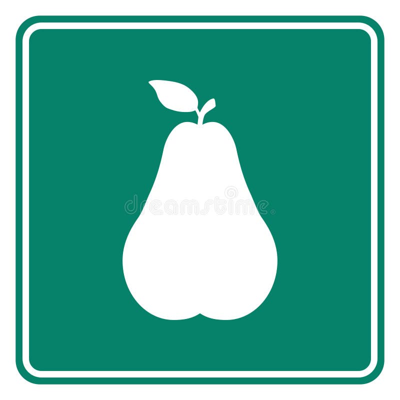 Pear and road sign stock vector. Illustration of symbol - 231278979