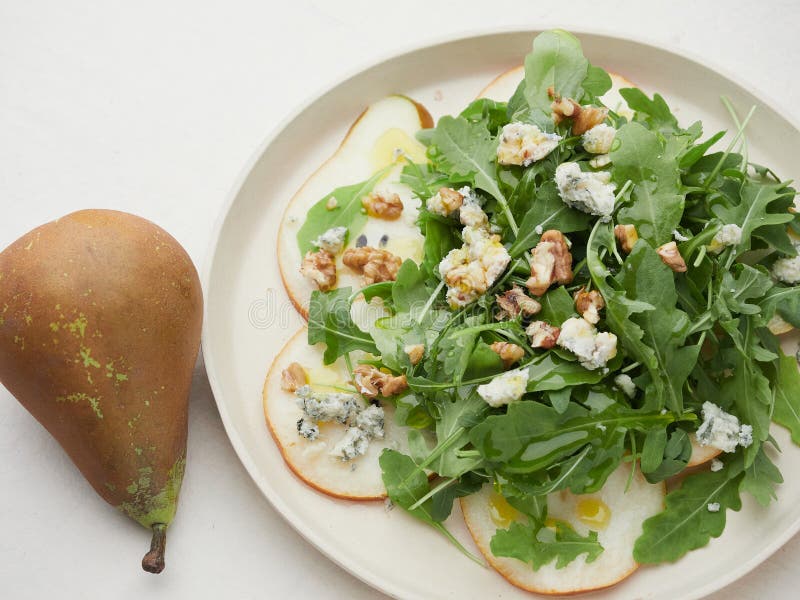 Pear rocket salad stock image. Image of rocket, vegetarian - 269399069