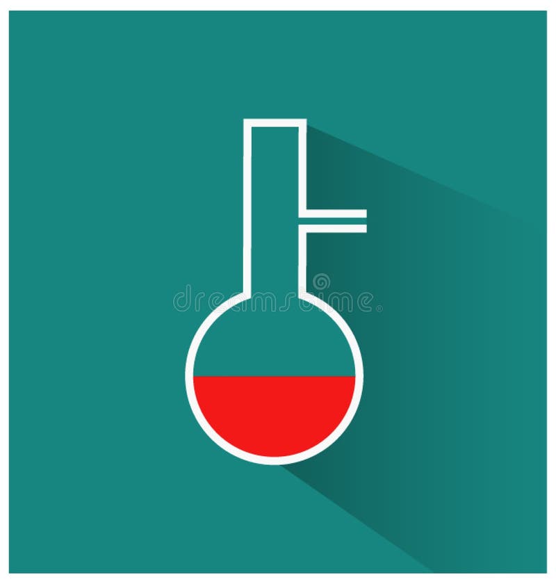 Pear Shape Flask, Laboratory Equipment Stock Vector - Illustration of ...