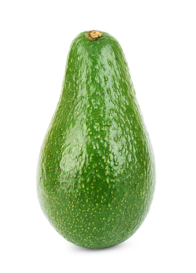Pear-shaped Avocado Half Whole Isolated on White Background Stock Image ...
