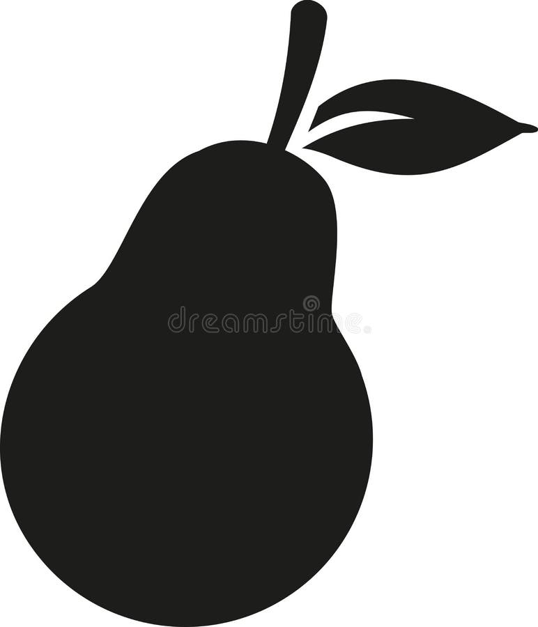Pear silhouette vector stock vector. Illustration of vector - 107166438