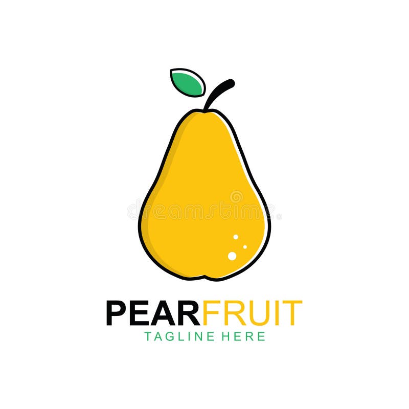 Pear Silhouette Design Vector Illustration Stock Vector - Illustration ...