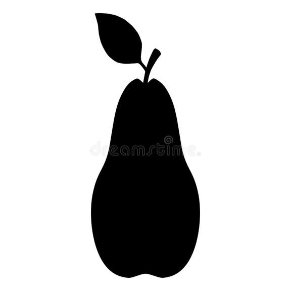 Pear Silhouette. Fruit Icon Vector Illustration Stock Vector ...