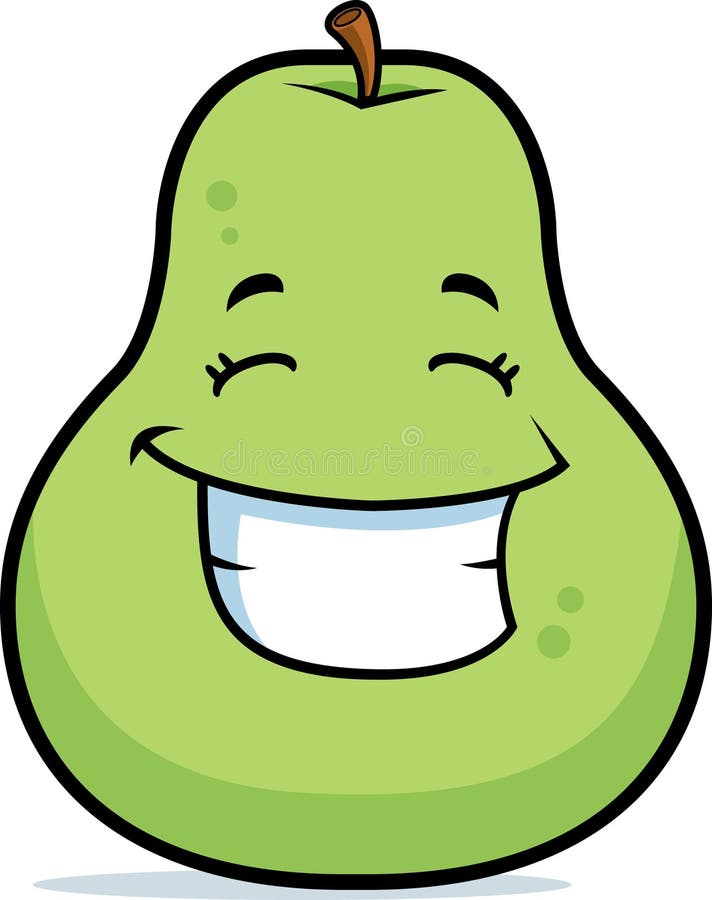 Pear Smiling stock vector. Illustration of green, grin - 11670890