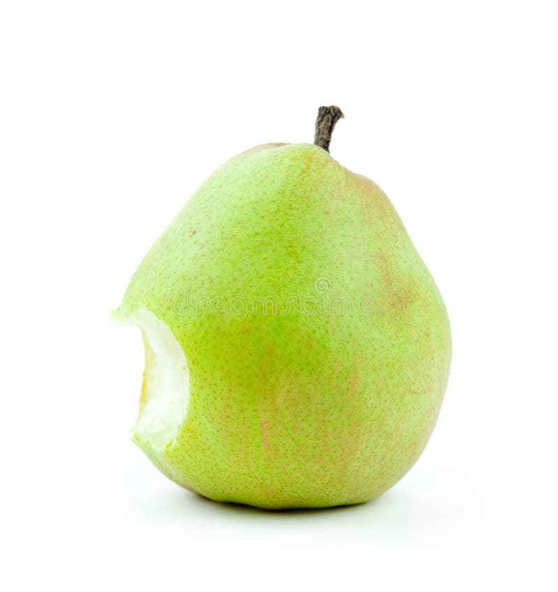 Pear that Someone Took a Bite Out of Stock Image - Image of tooth ...