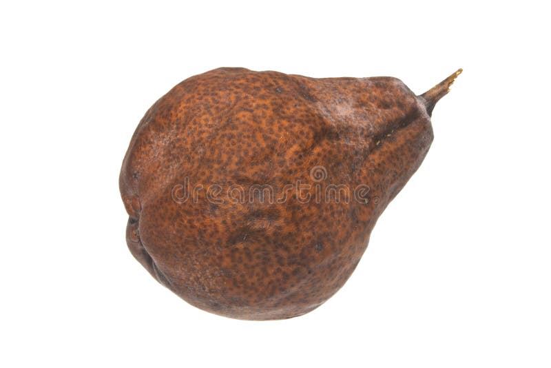 Rotten Pear Isolated on White Background Stock Image - Image of health ...