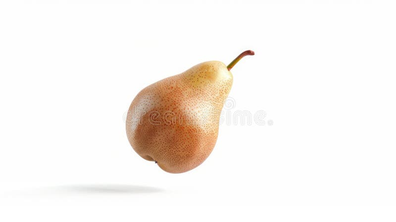 A Pear is Suspended in Mid-air Against a White Background, Ready for ...
