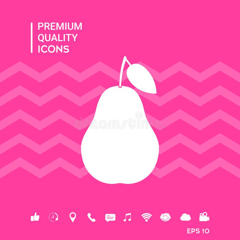 Pear symbol icon stock vector. Illustration of fresh - 110125102