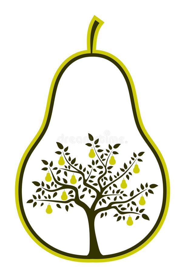 Pear tree stock vector. Illustration of symbol, icon - 16057619