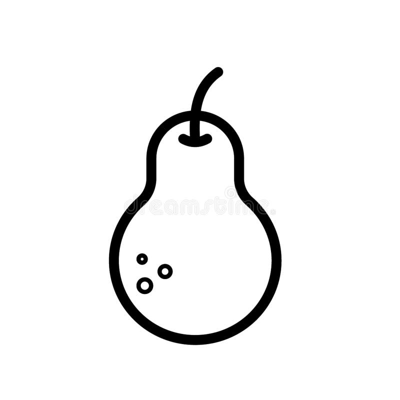 Pear - vector icon stock vector. Illustration of icon - 350321489