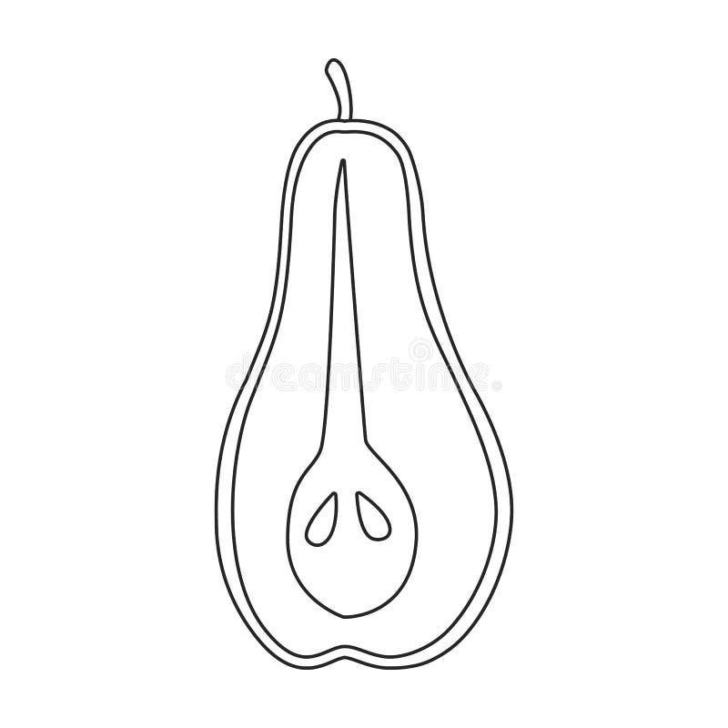 Isolated Pear Cut Outline Stock Illustrations – 526 Isolated Pear Cut ...