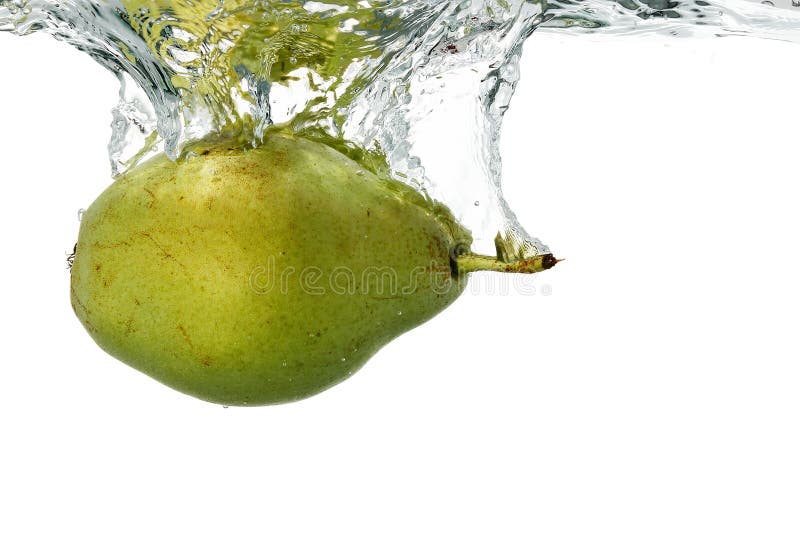 Pear in water stock image. Image of natural, green, freshness - 51030877
