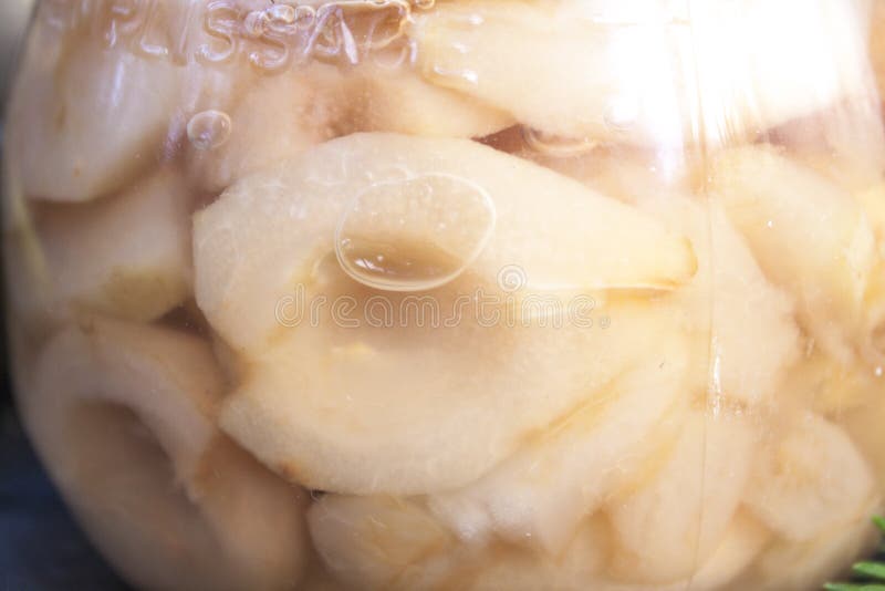 Pear wedges canned stock image. Image of pear, preserve - 62615421