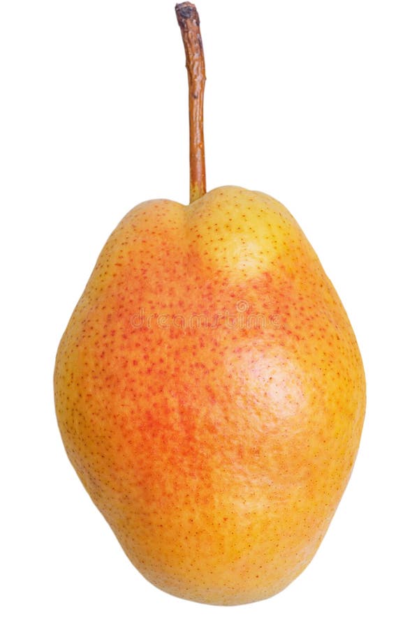 Pear Yellow with Red Color Isolate on White. Fruit, Pear Stock Photo ...