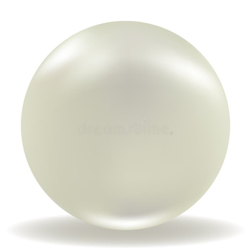 Shiny Natural White Pearl with Light Effectsl Stock Vector ...