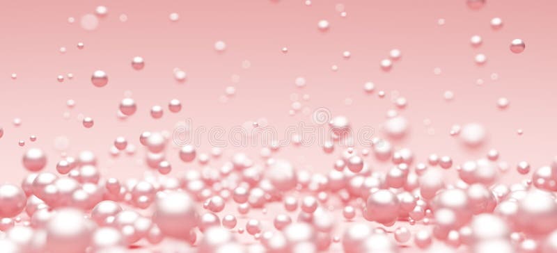 Pearl Bubbles Pink Gold Sparkle Sphere Float or Fall Scatter Blurred ...
