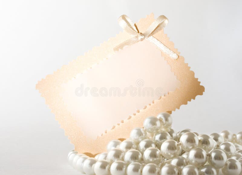 Pearl with card stock photo. Image of luxury, glamour - 21480400