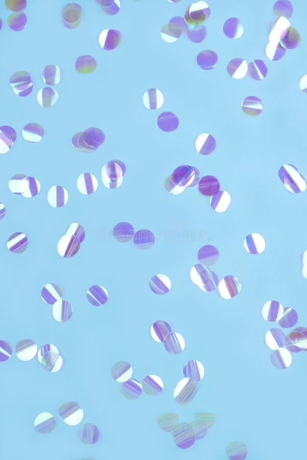 Pearl Confetti on Blue Background. Stock Photo - Image of feminine ...