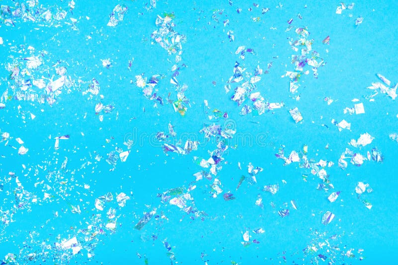 Pearl Confetti on Blue Background. Stock Photo - Image of christmas ...