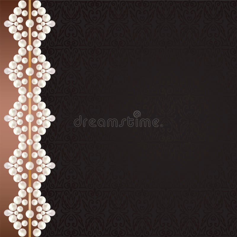Pearl frame stock vector. Illustration of year, garland - 36715218