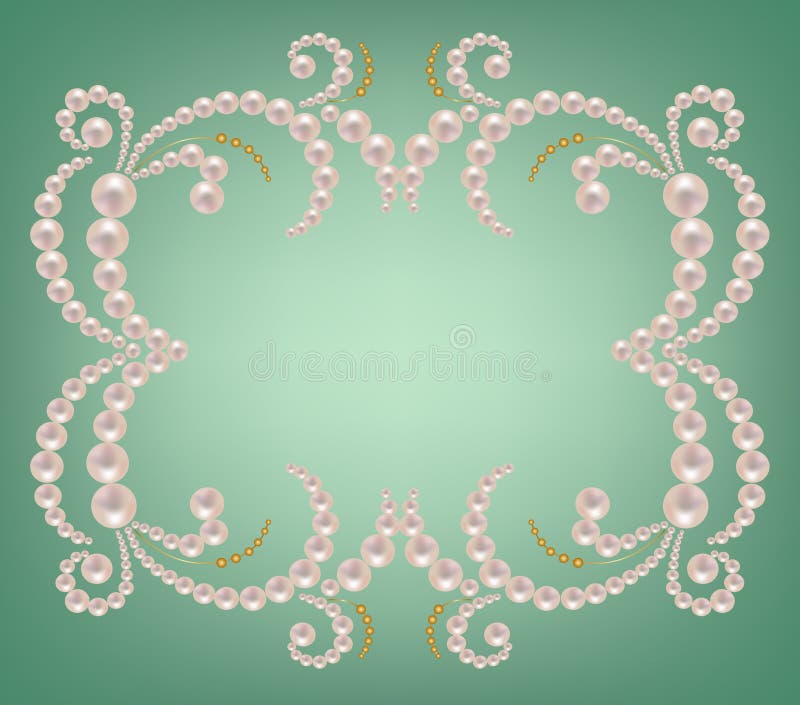 Pearl frame stock vector. Illustration of white, jewel - 60037184