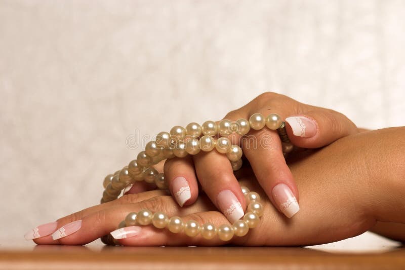 Pearl and hand stock image. Image of hand, girl, pearls - 26838089